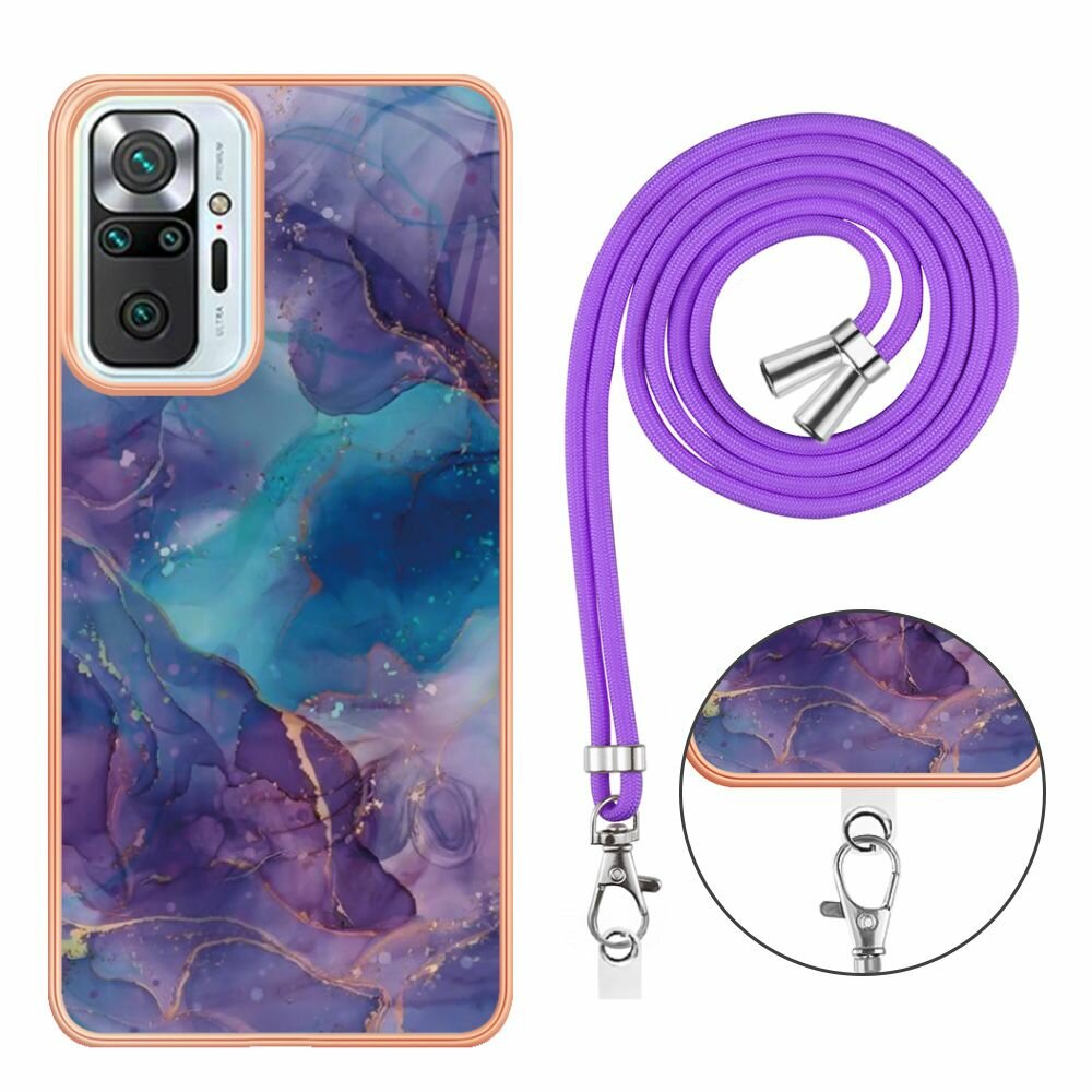 Устойчивый к падению чехол для Xiaomi Redmi Note 10 pro Max/Note 10 pro(Ксиоми Редми Ноут 10 Про) с длинным ремешком и регулируемой пряжкой