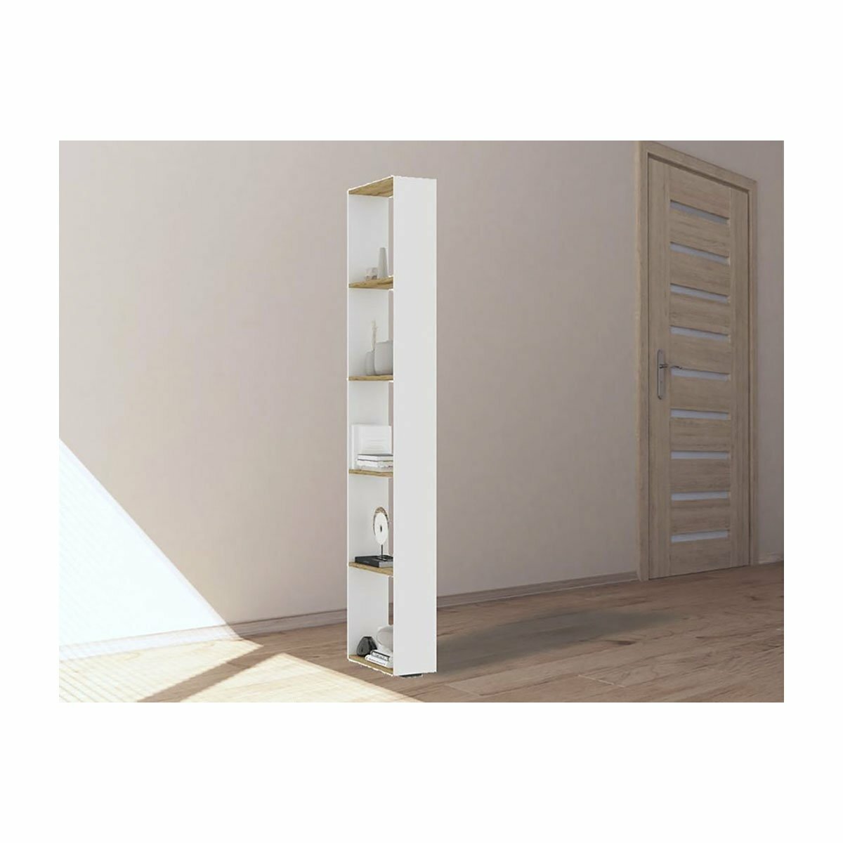 Стеллаж с открытыми полками для прихожей или гостиной 0,200х2,100х0,460см