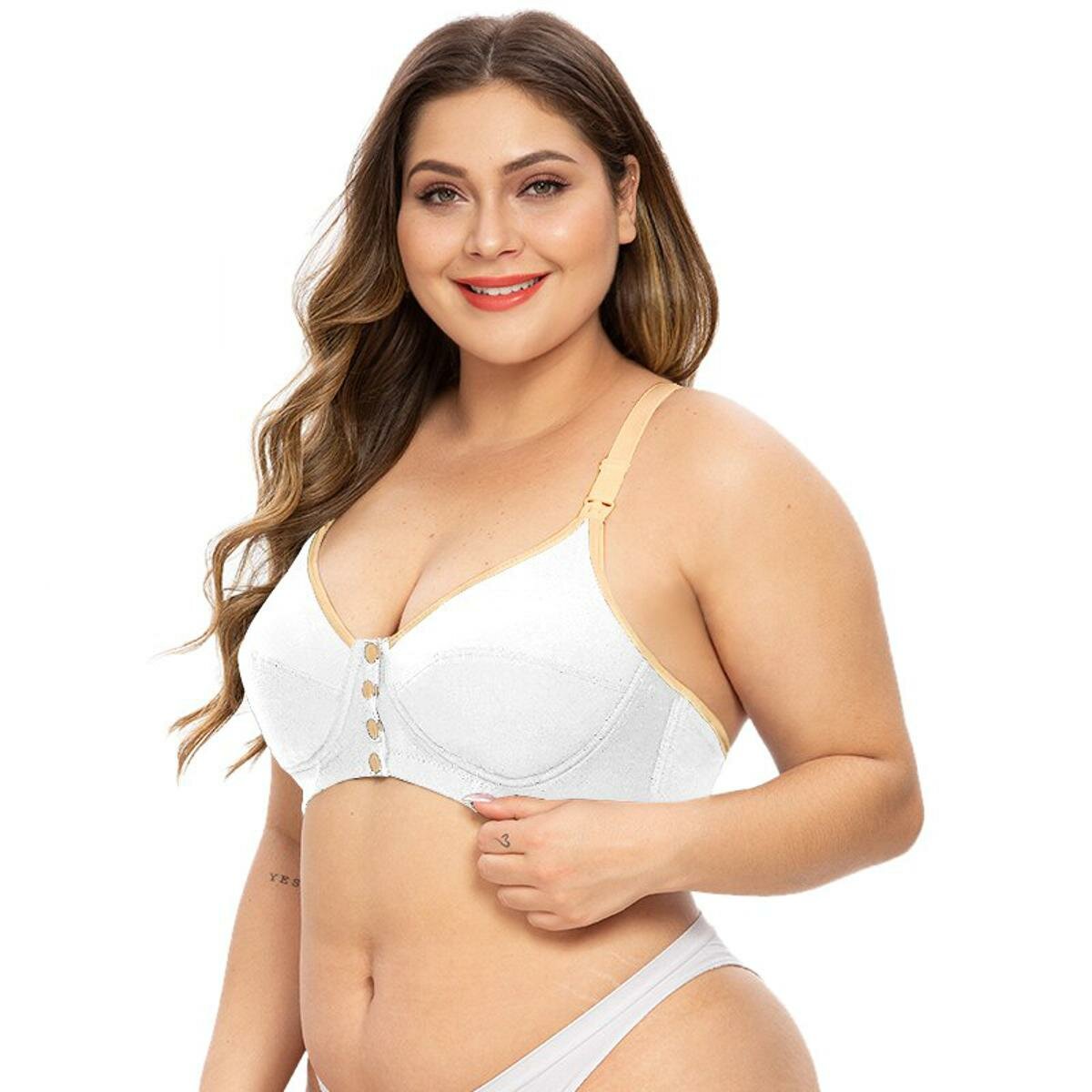 SEXYWG Бюстгальтер для кормления грудью с пуговицами спереди Нижнее белье для беременных с застежкой спереди Пряжки для беременных без косточек