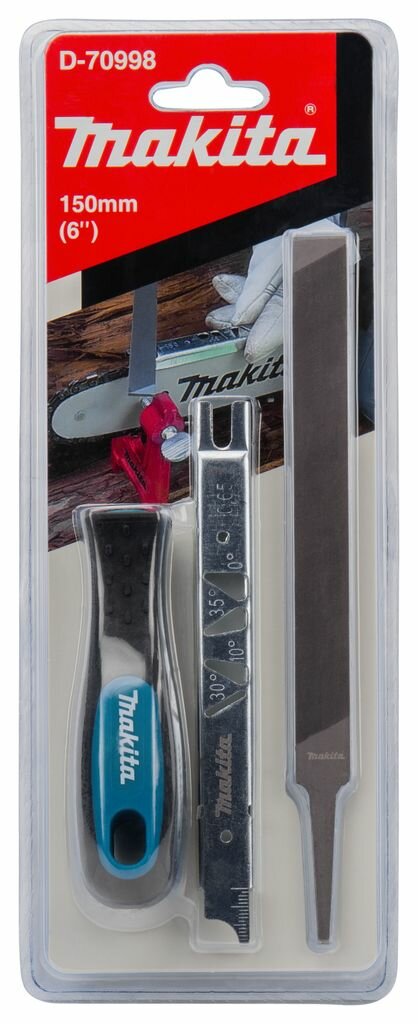 Плоский напильник 150 мм с рукояткой и шаблоном Makita D-70998