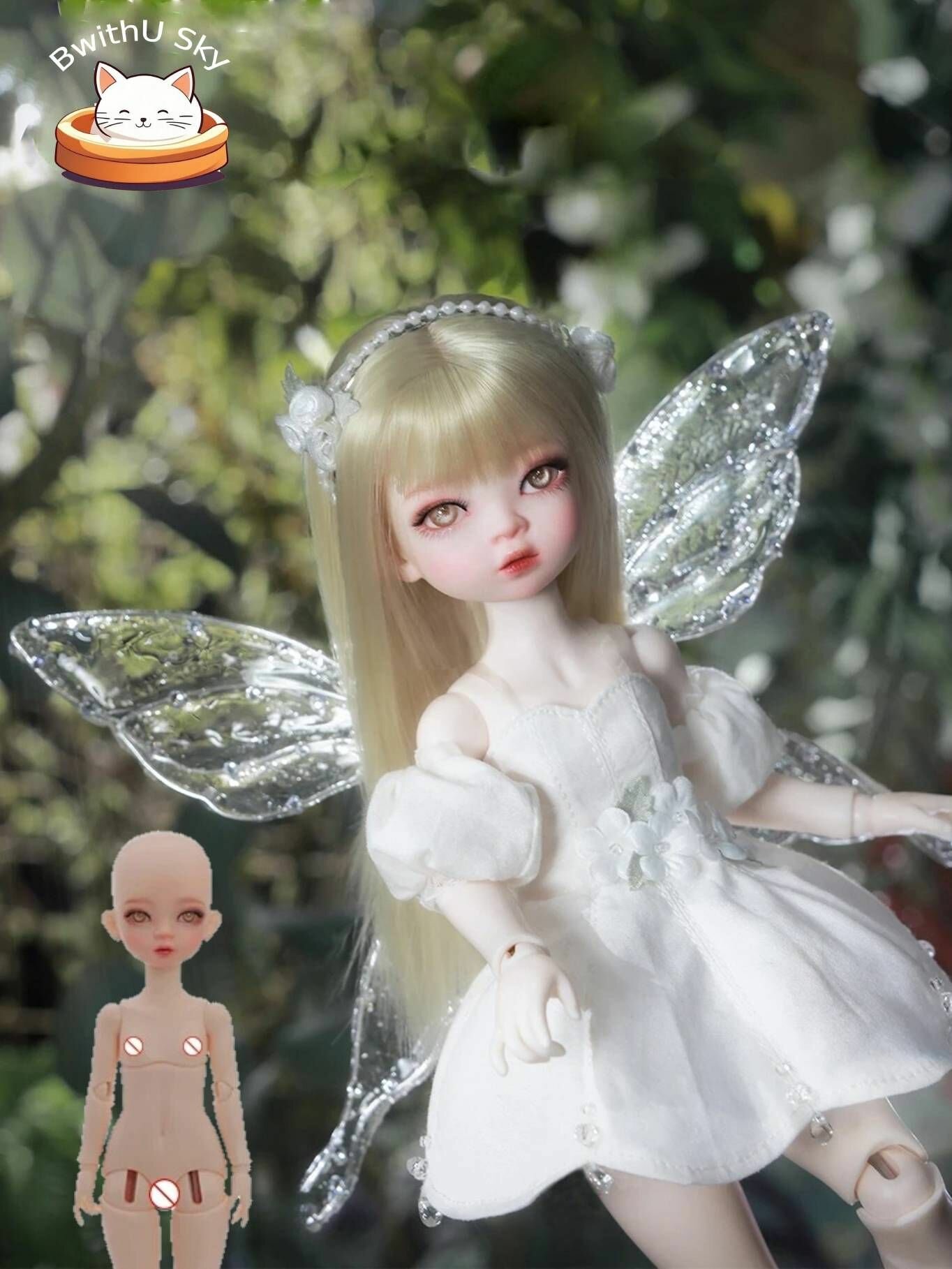 BwithU Moth Bjd 1/6 обнаженная кукла с нормальной кожей, без макияжа, без аксессуаров