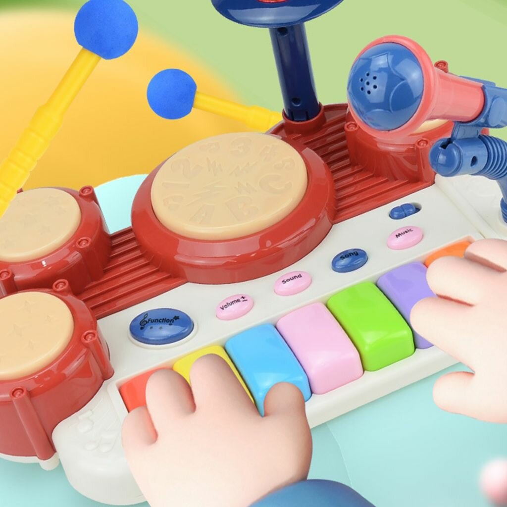 Игрушка-барабан-пианино, обучающие детские музыкальные инструменты для начинающих, подарок на день рождения, веселое раннее образование