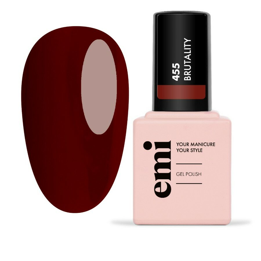 EMI, Гель-лак №455 "Предельная жестокость", 9 мл