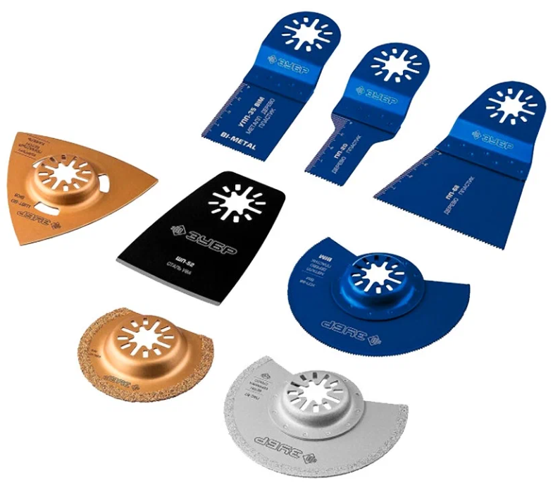 ЗУБР НР-8 UniLock, OIS-хвост, 8 предм, набор насадок для реноватора, Профессионал 15575