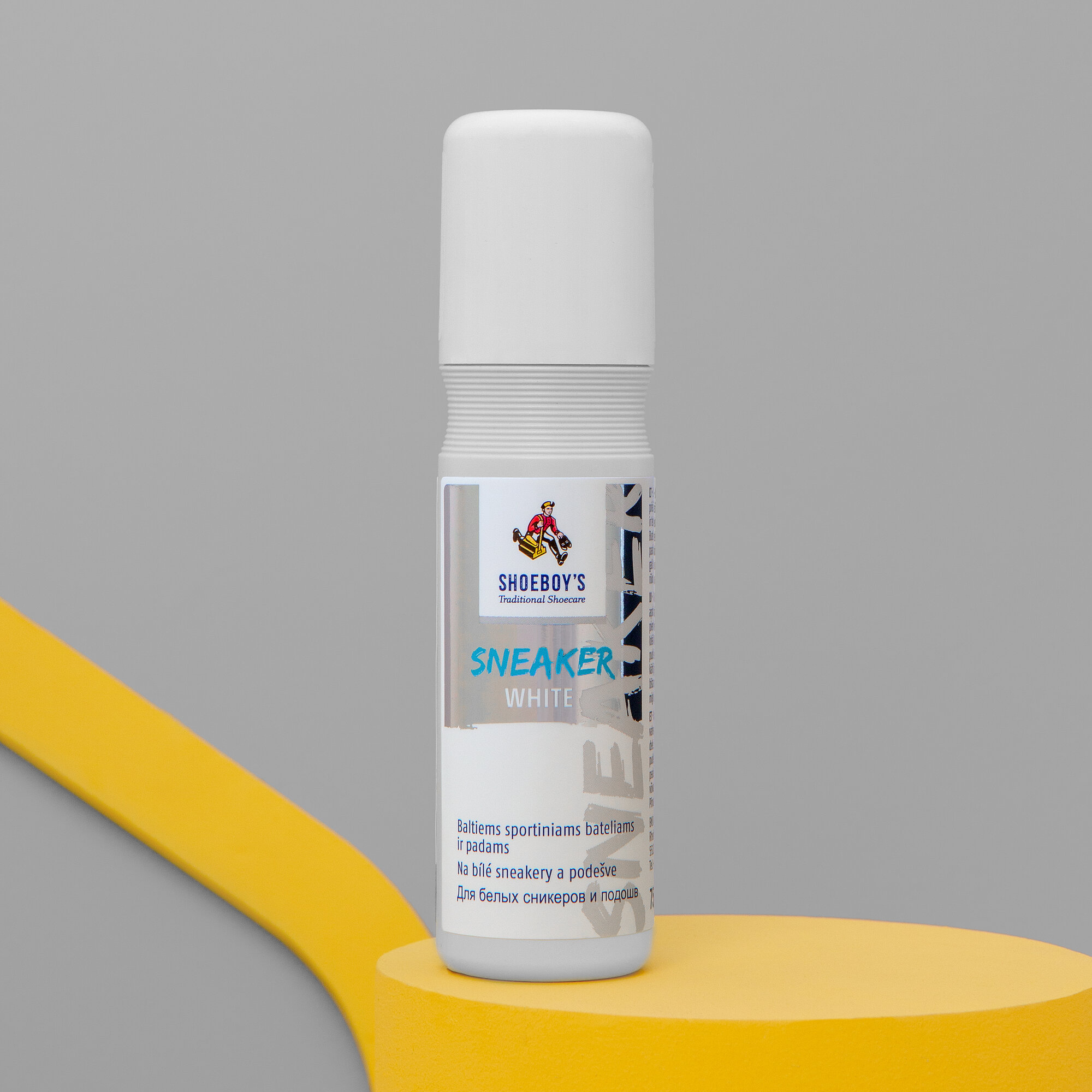 Краска белая для белых кроссовок и белой подошвы Sneaker White 75ml. Средство для ухода за обувью SHOEBOY'S