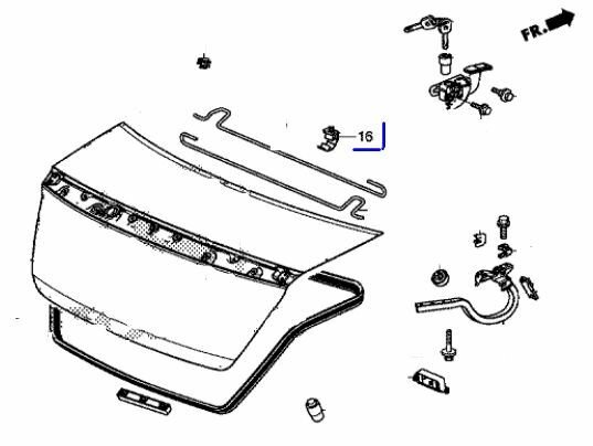 Фиксатор, пружина механизма открыв. Багажника (Оригинал)