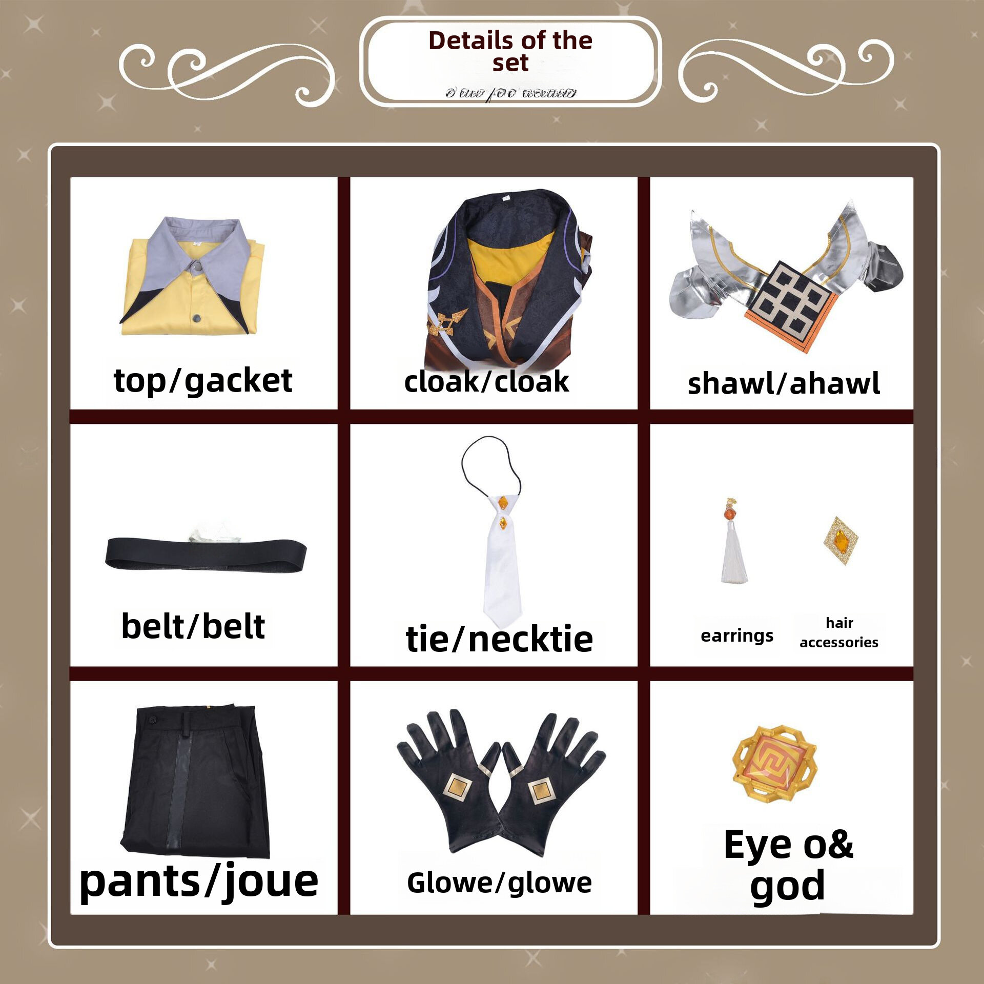 Костюм для косплея "Бог Чжунли", оригинальный, мужской, XXL