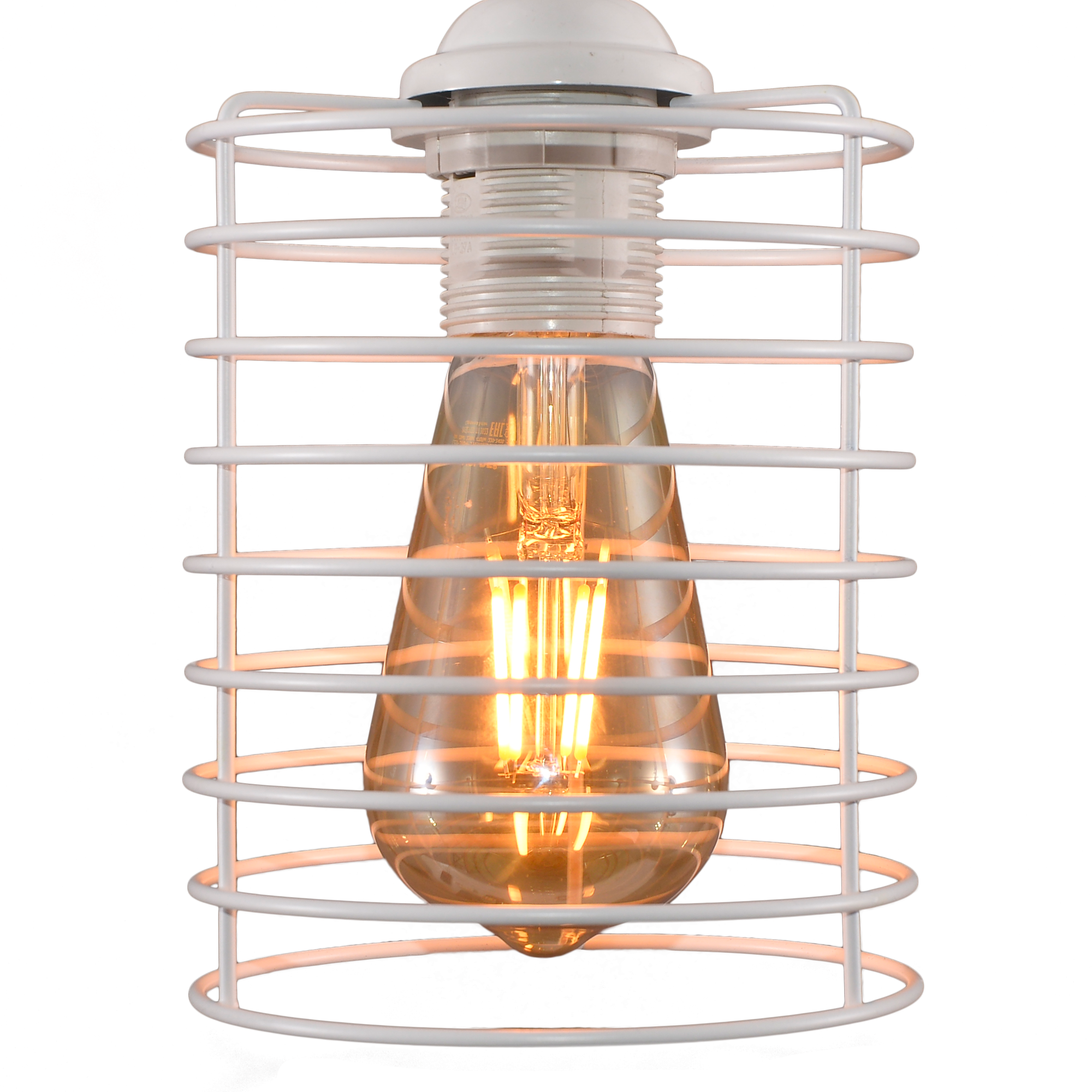 Абажур Мультисвет 741-9, металл, E27, диаметр 13 см, высота 16 см, белый