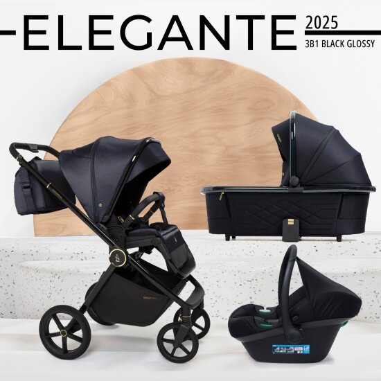 Коляска 3в1 Sweet Baby 427278 SBL Elegante GL Black