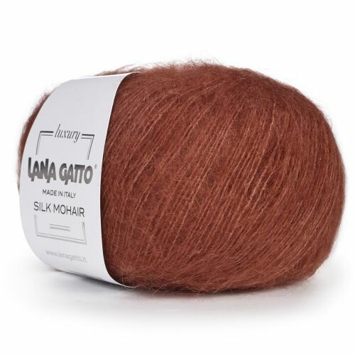 Пряжа Lana Gatto Silk Mohair 30141 (5 мотков по 25г/212м) красное дерево