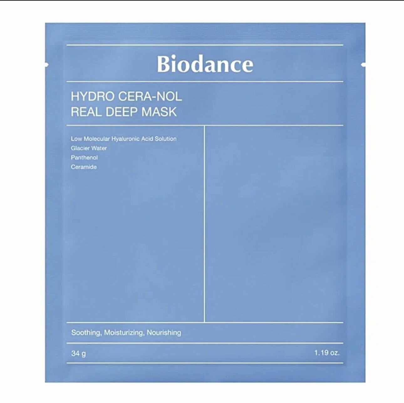 Маска ночная гидрогелевая с церамидами BIODANCE Hydro Cera-Nol Real Deep Mask (34г)