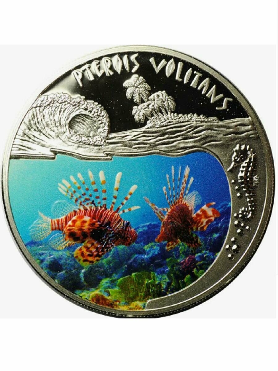 Рыба Крылатка-зебра 500 франков 2010 год