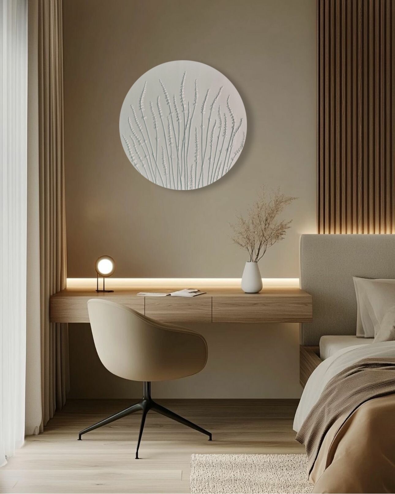 Molecula Deсor Картина с лавандой, 50 см, белая