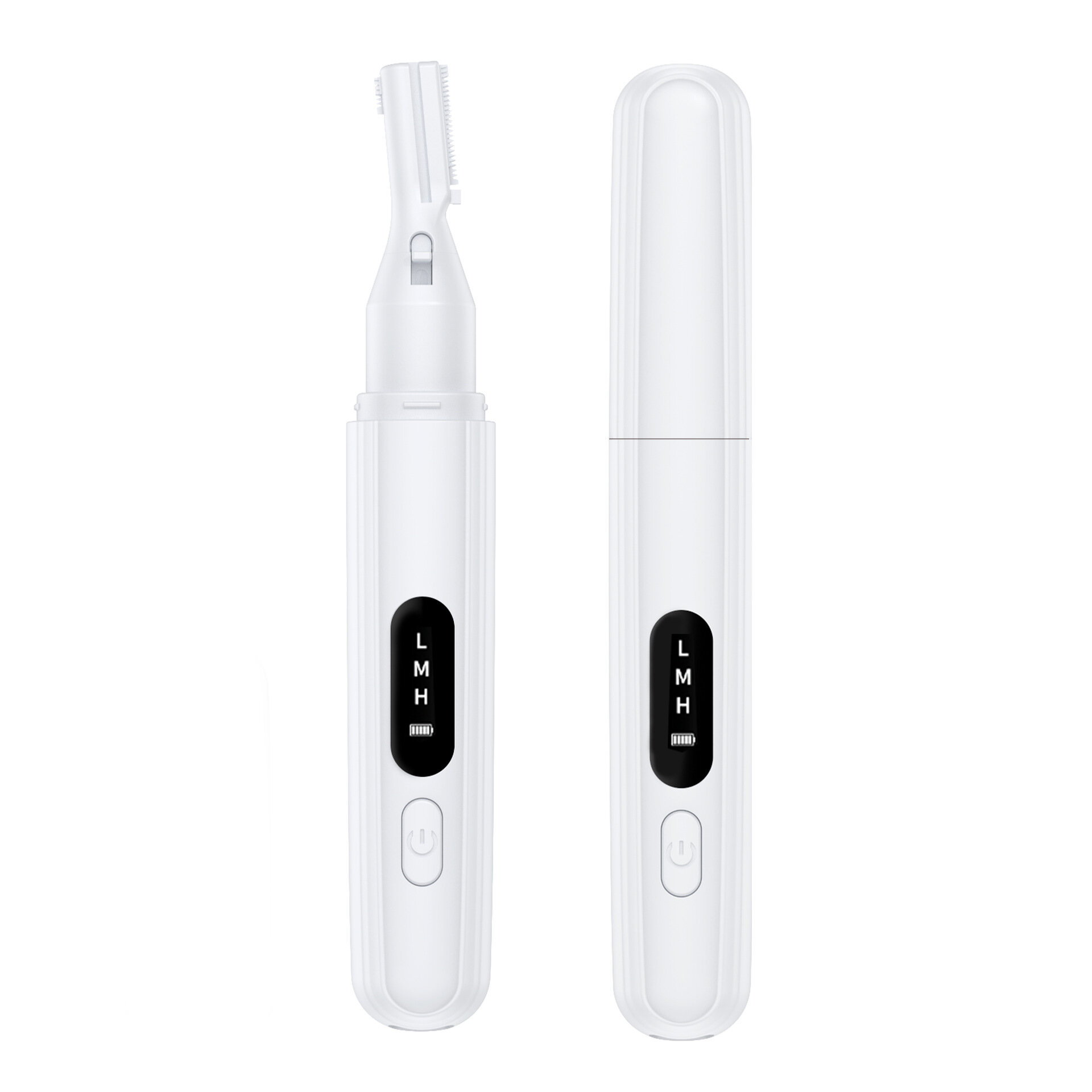 Вибрато-электрический триммер для бровей "temu hair generation", белый