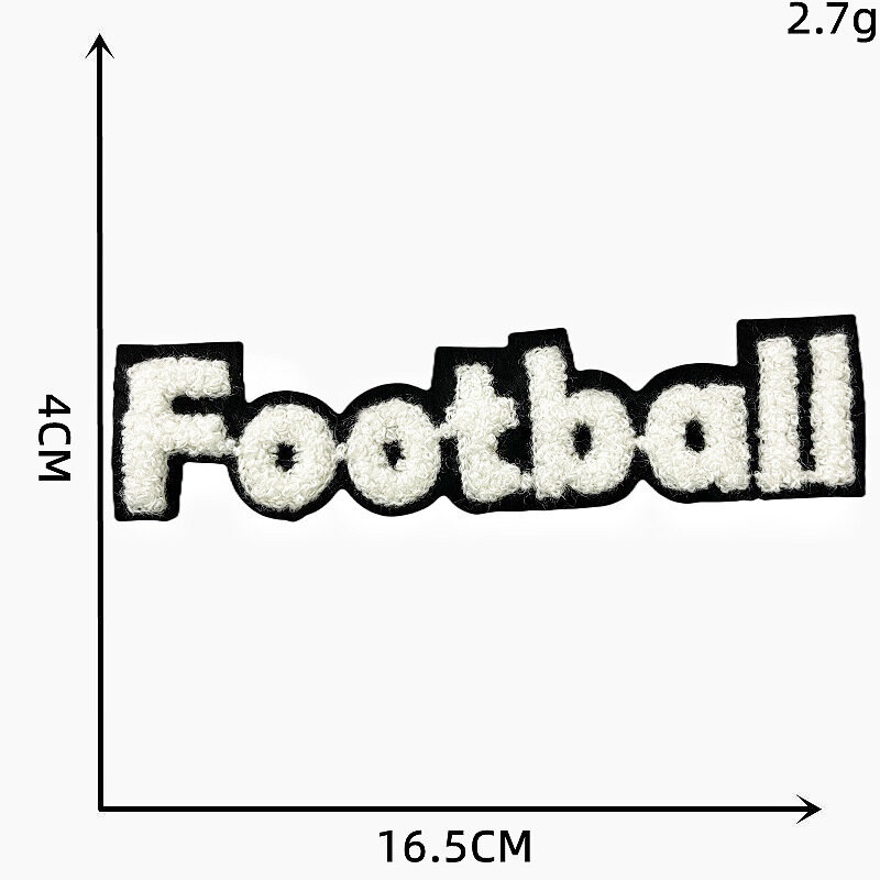 Полотенце с вышивкой "m508", белое, с нашивками