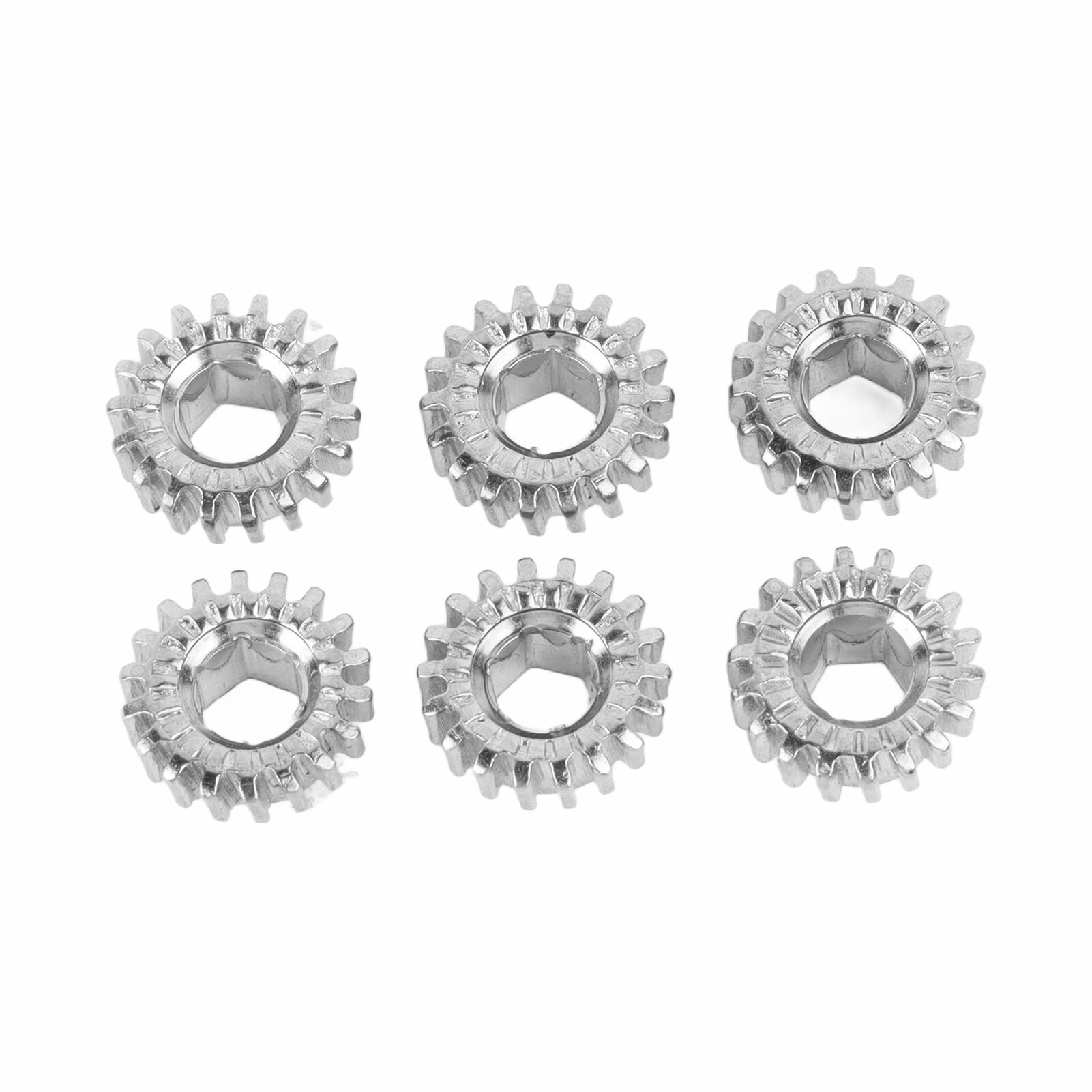 6pcs гитарный тюнер колышко переворачивает металлическая шестнадцатеричная шестерцовая шестерня для народной классической электрогитары серебро