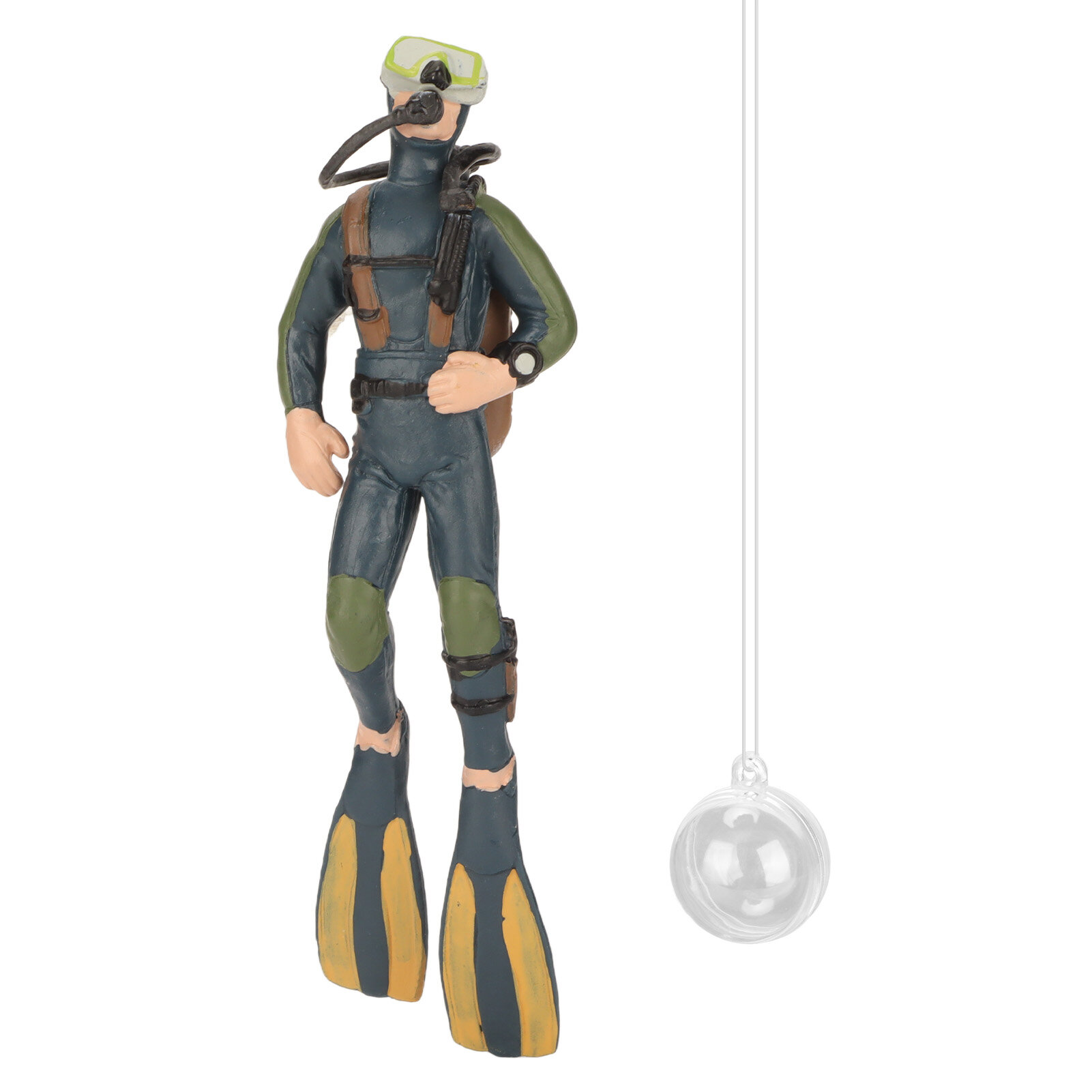 Темно-синее украшение для аквариума, украшение для дайвера-водолаза, плавающая имитация плавательной позы, идеально подходит для украшения водного ландшафта