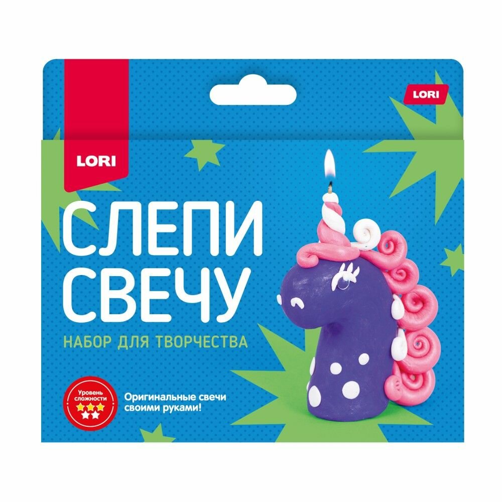 Набор для создания свечи LORI "Единорожка", воск для лепки, фитиль (Пз/С-019)