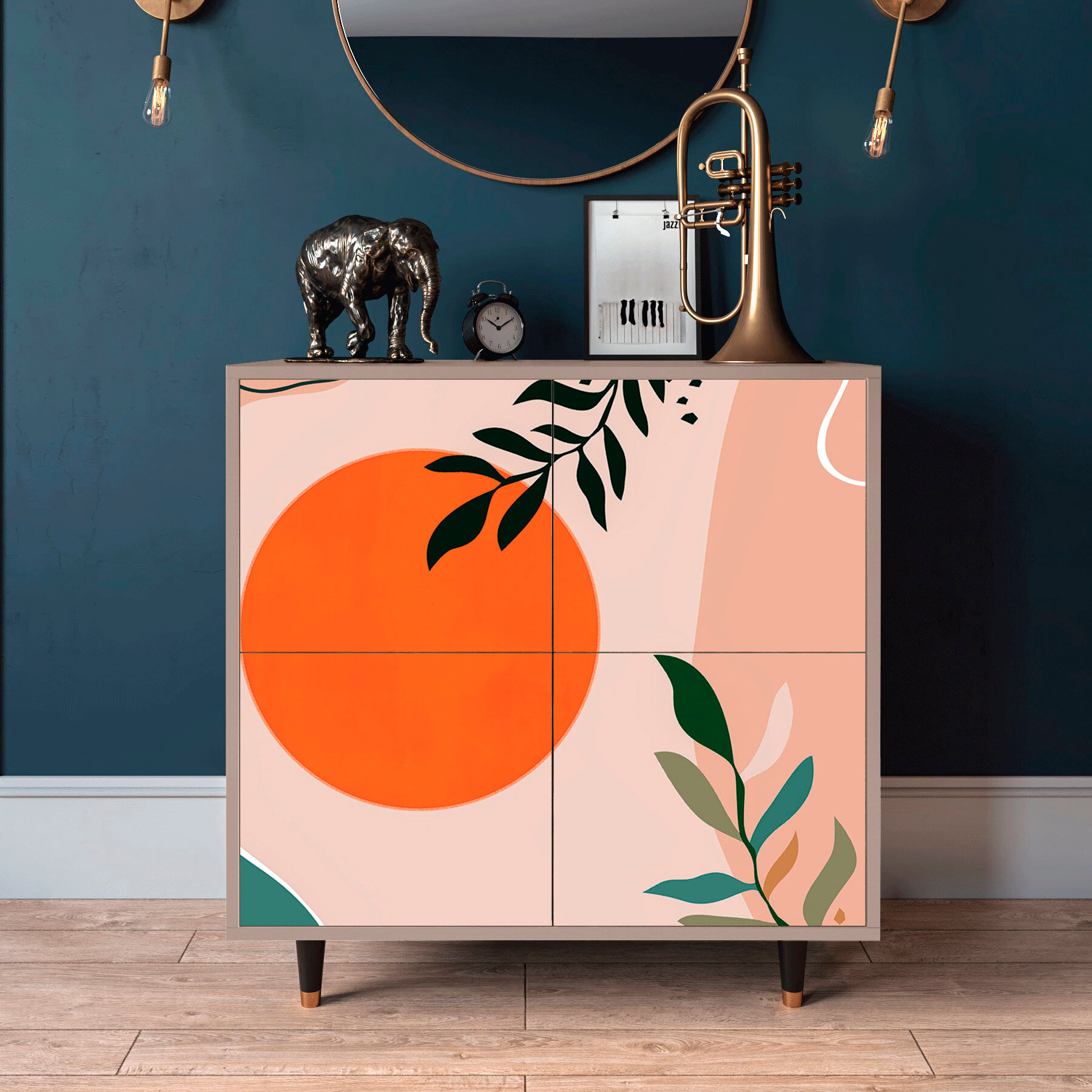 Комод - STORYZ - BS3 Artwork, Размер - 94 x 96 x 48 см, Цвет корпуса - Бежевый