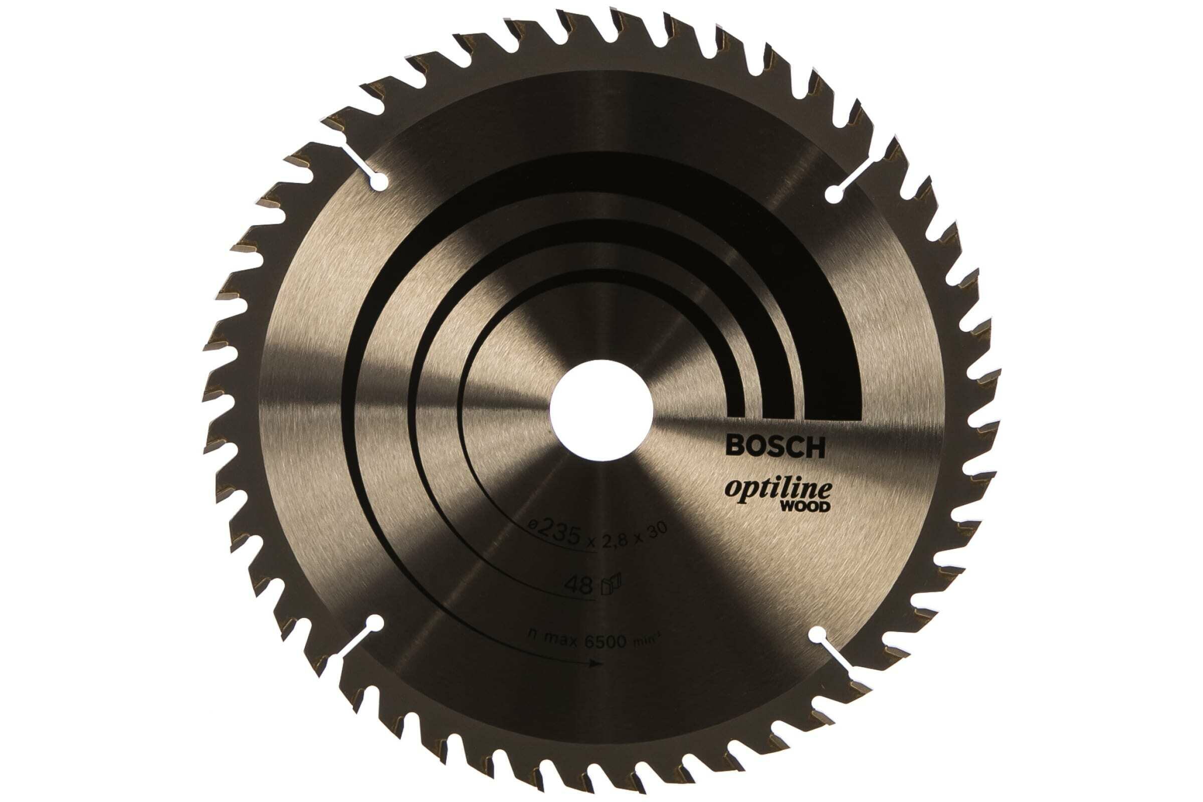 Диск пильный по дереву OPTILINE (235х30 мм; 48T) для ручных циркулярных пил Bosch 2608640727