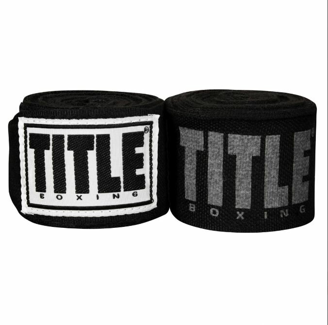 TITLE Boxing, Power-Flex Elite 180" Fist Wraps, Боксёрские эластичные бинты, цвет черный