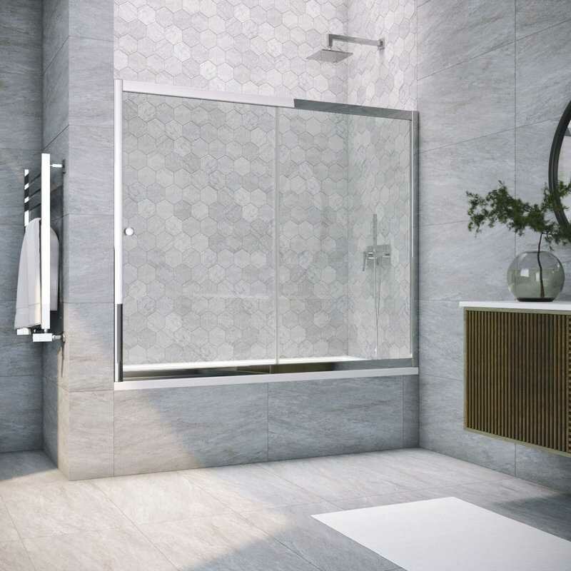 Шторка на ванну Vegas Glass ZV Tur Novo 170 08 01 профиль глянцевый хром, стекло прозрачное