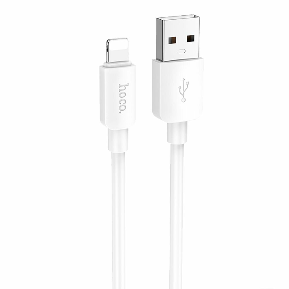 USB кабель Hoco X96 Hyper для зарядки, передачи данных, Lightning 8-pin, 2.4А, 1 метр, PVC, белый