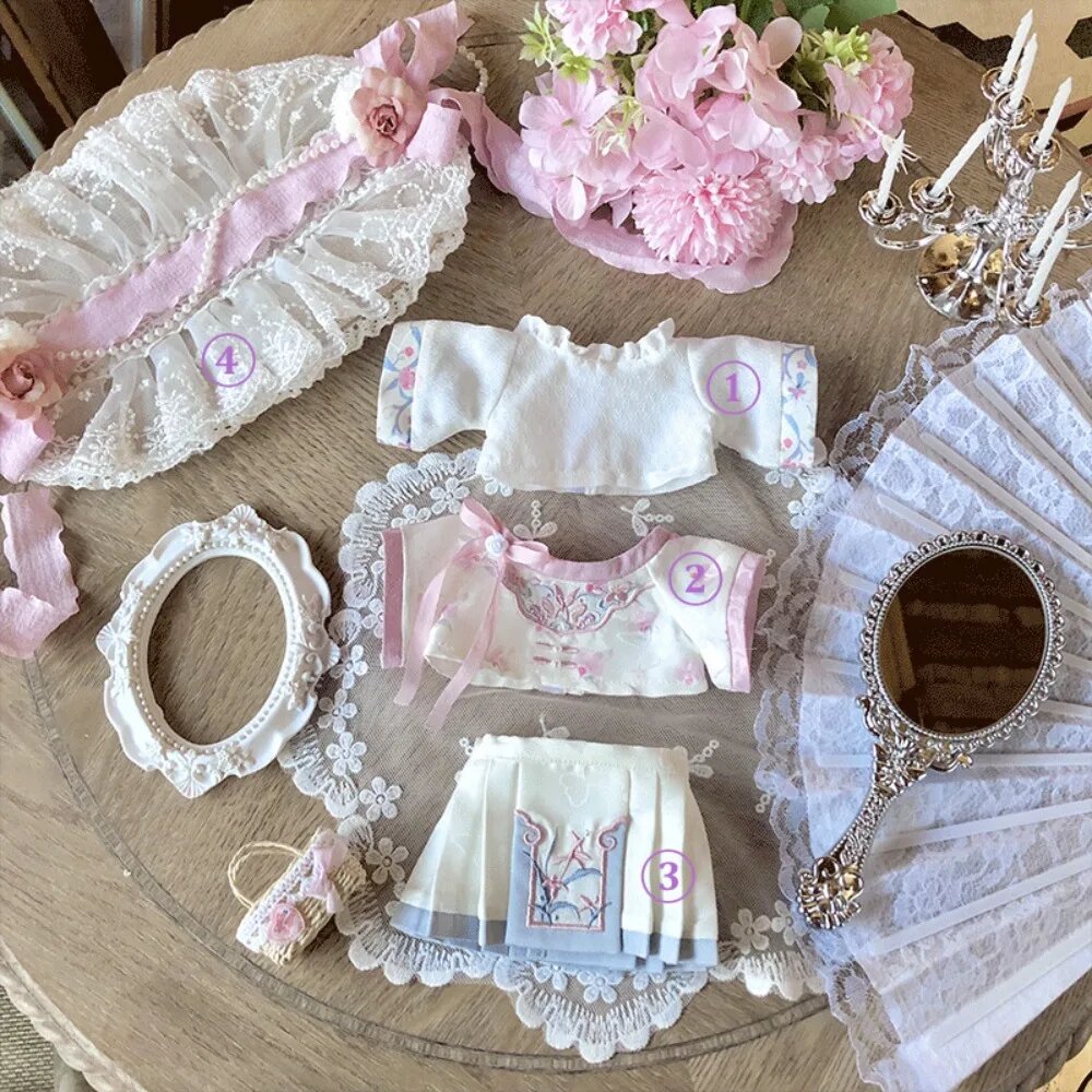 Модная хлопковая кукольная одежда в древнем стиле, 20 см, платье в китайском стиле, комплект юбки «сделай сам», красивый наряд для куклы, детские игрушки