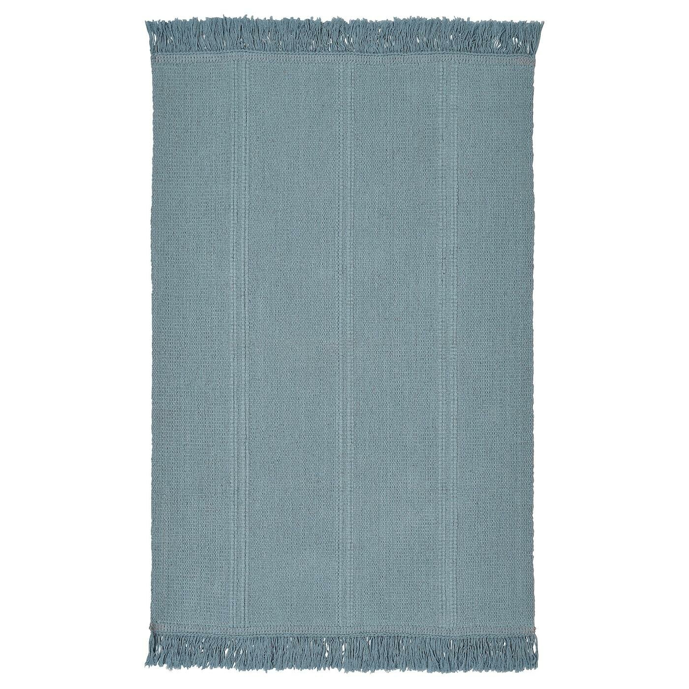 SORTSO IKEA 605.288.76 Ковер безворсовый тканый 55x85 см светло-голубой