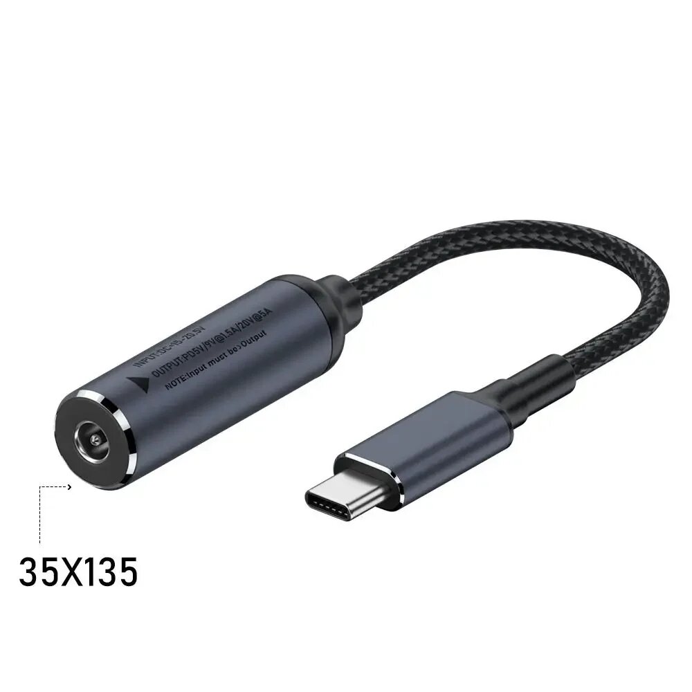 USB-адаптер DC в Type C PD 100 Вт 3.5x1.35mm