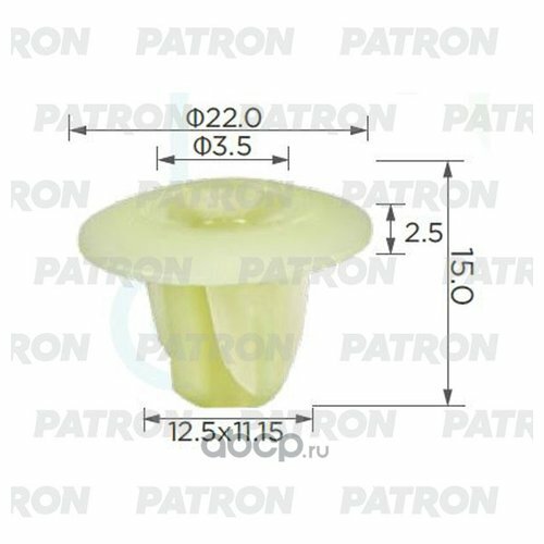 Клипса пластмассовая FORD применяемость: фиксатор самореза дверной обшивки Patron P372355