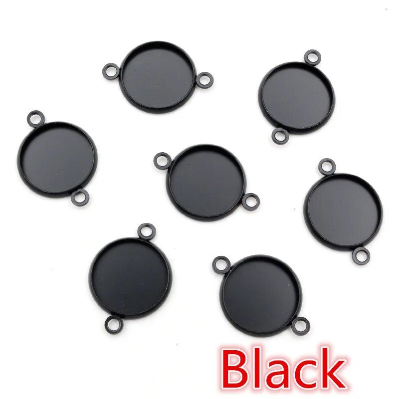 Фурнитура для браслетов Wadsfred Черный, 12mm x 50pcs, Black
