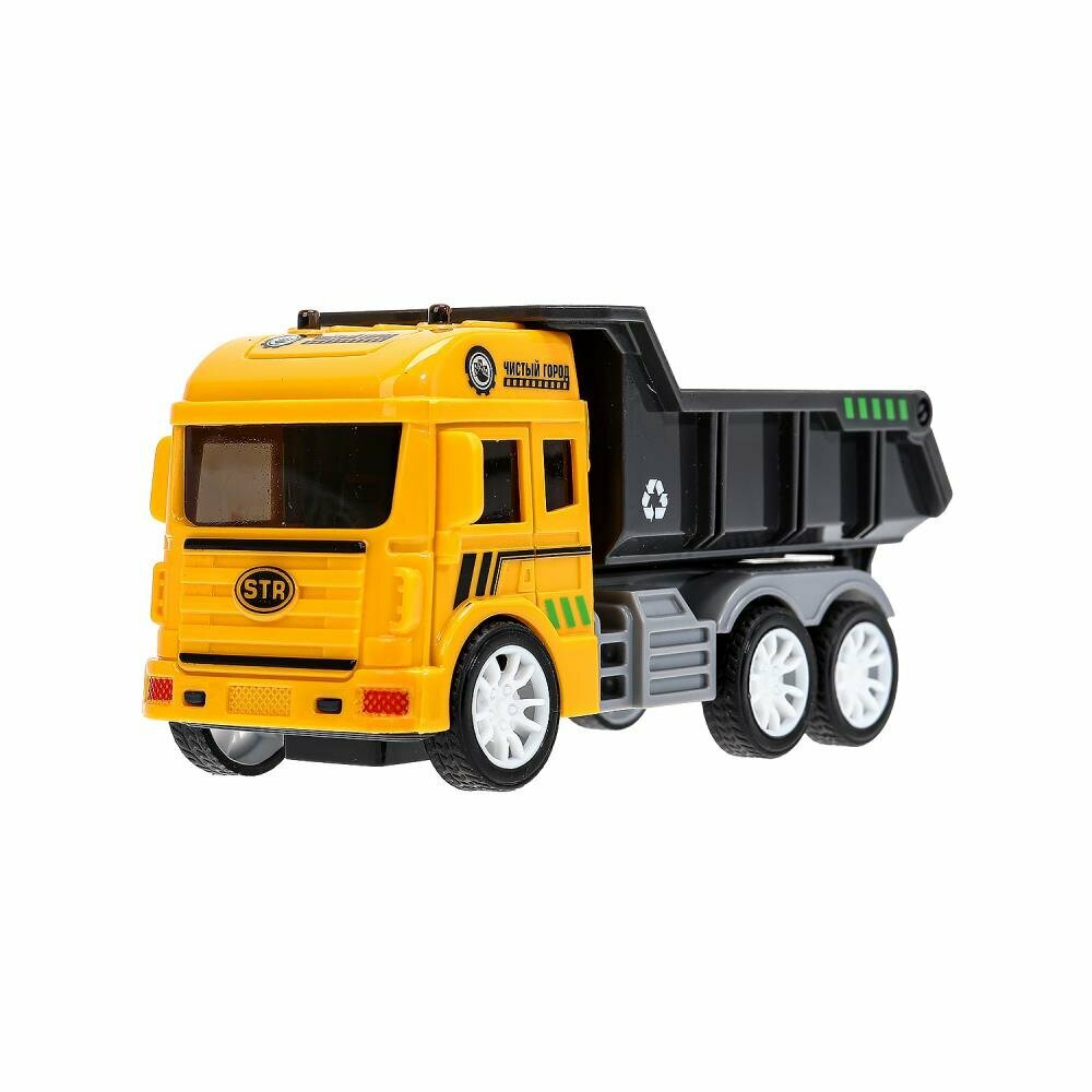 Модель машины Технопарк Самосвал мусоровоз, пластиковая, инерционная, 13.5 см 2210A0064-2