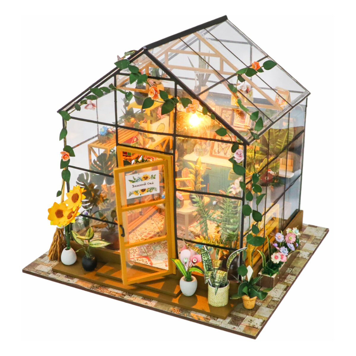 Hobby Day MiniHouse PC2306-PZ13 Зимний сад интерьер миниатюры коллекционеров с детализацией