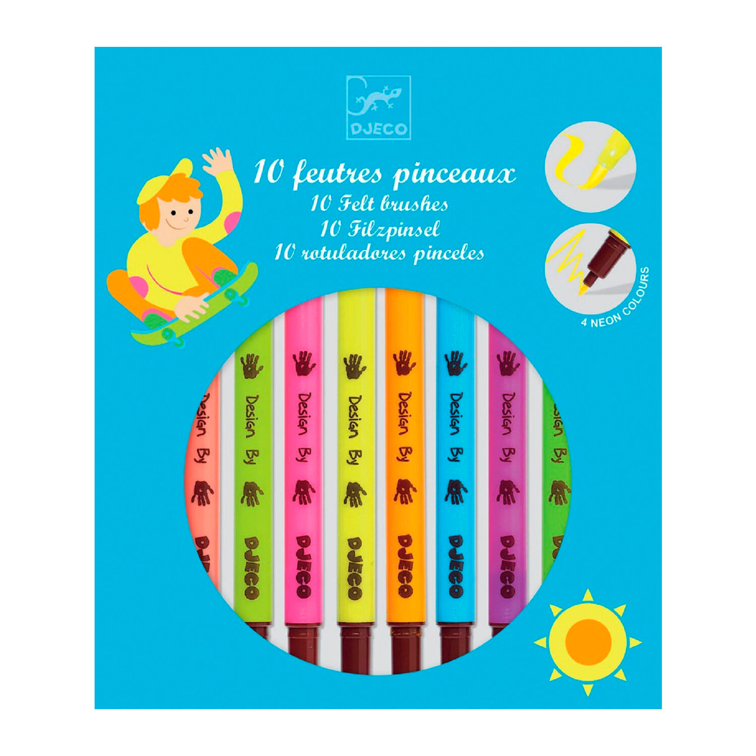 Набор двухсторонних фломастеров Djeco, 10 шт, от 6 лет, 08799