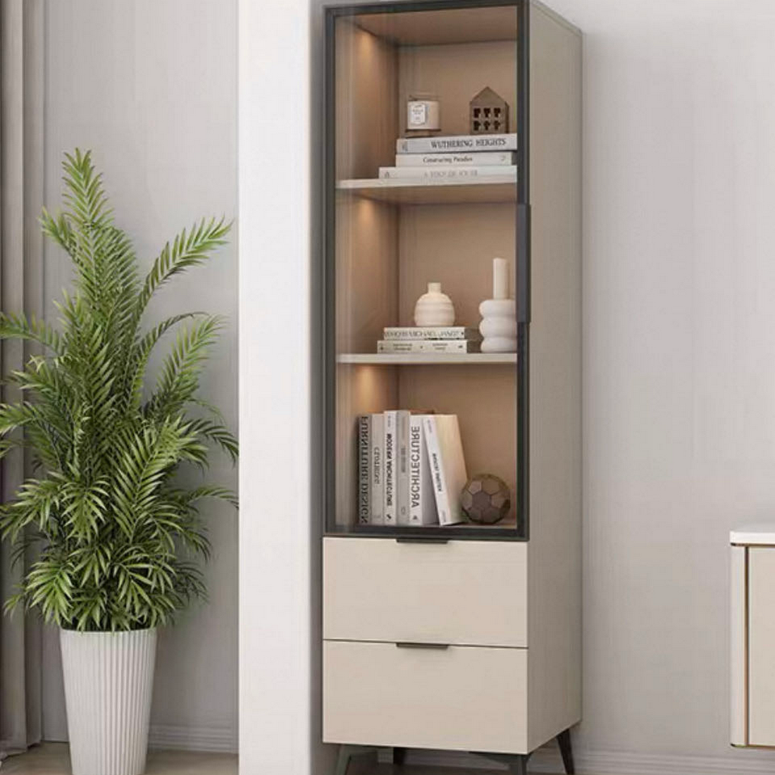 Витрина с ящиками для хранения Omeria (30см)