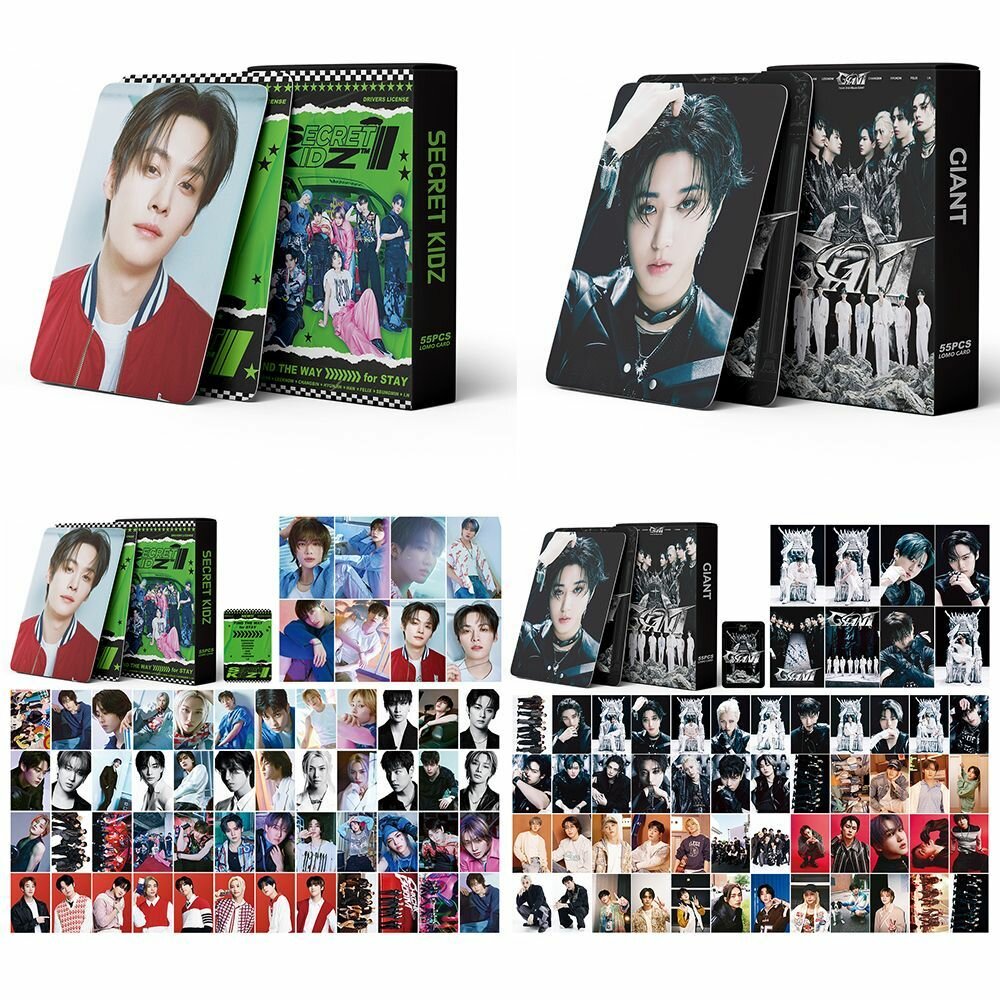K-POP Kарточки Stray Kids 110 шт. Stray Kids альбом GIANT Карты Кпоп LOMO фотокарта Стрей Кидс SECRET KIDZ Плакат Набор Kарточек