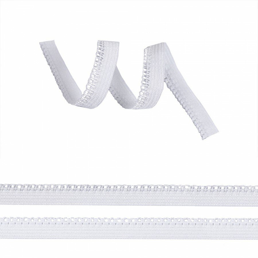 Резинка TBY бельевая (ажурная) 10мм RB03101 цв. F101 (01) белый уп.100м