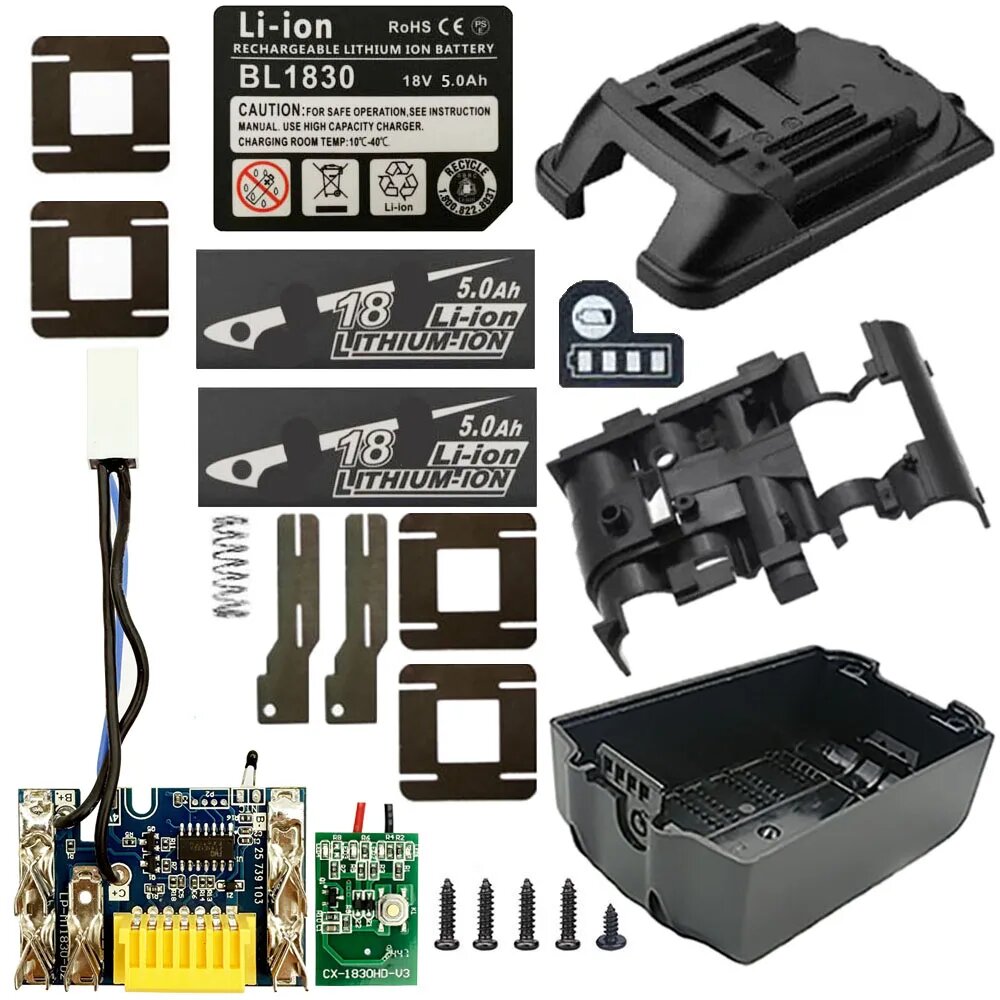 Аккумуляторный чехол Makita BL1830/BL1850, 5.0Ah, BOXPCB-5Ah-Label