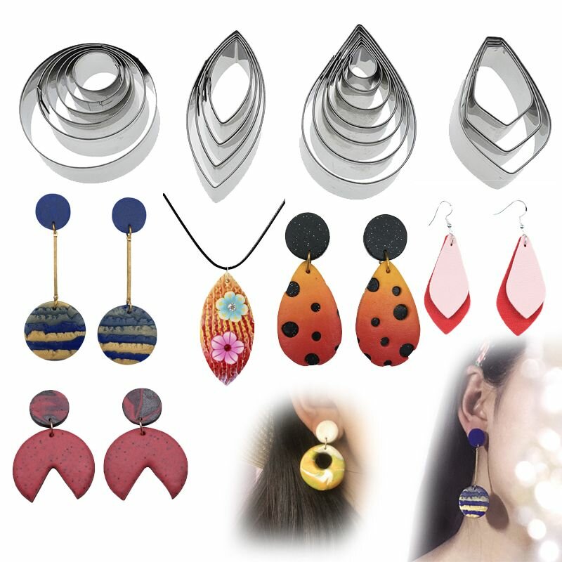 Керамические серьги отливаются и режутся инструментами,20,20pcs set, белый