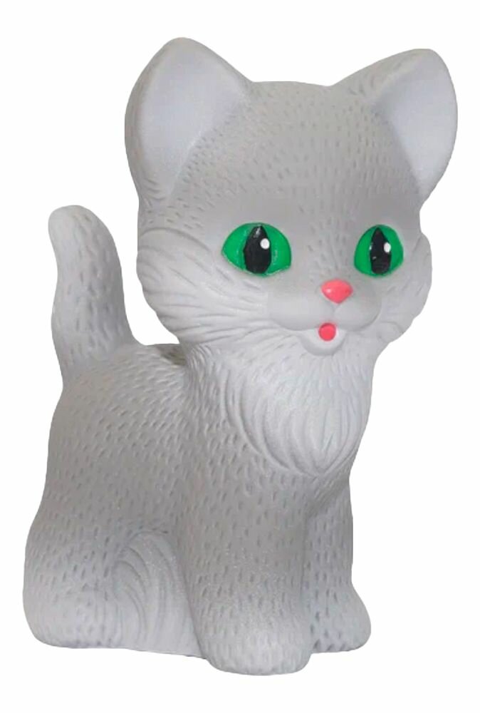 Детская резиновая игрушка "Котенок Дымок" для купания в ванной и сюжетно-ролевых игр, развивающая водная игрушка для малышей