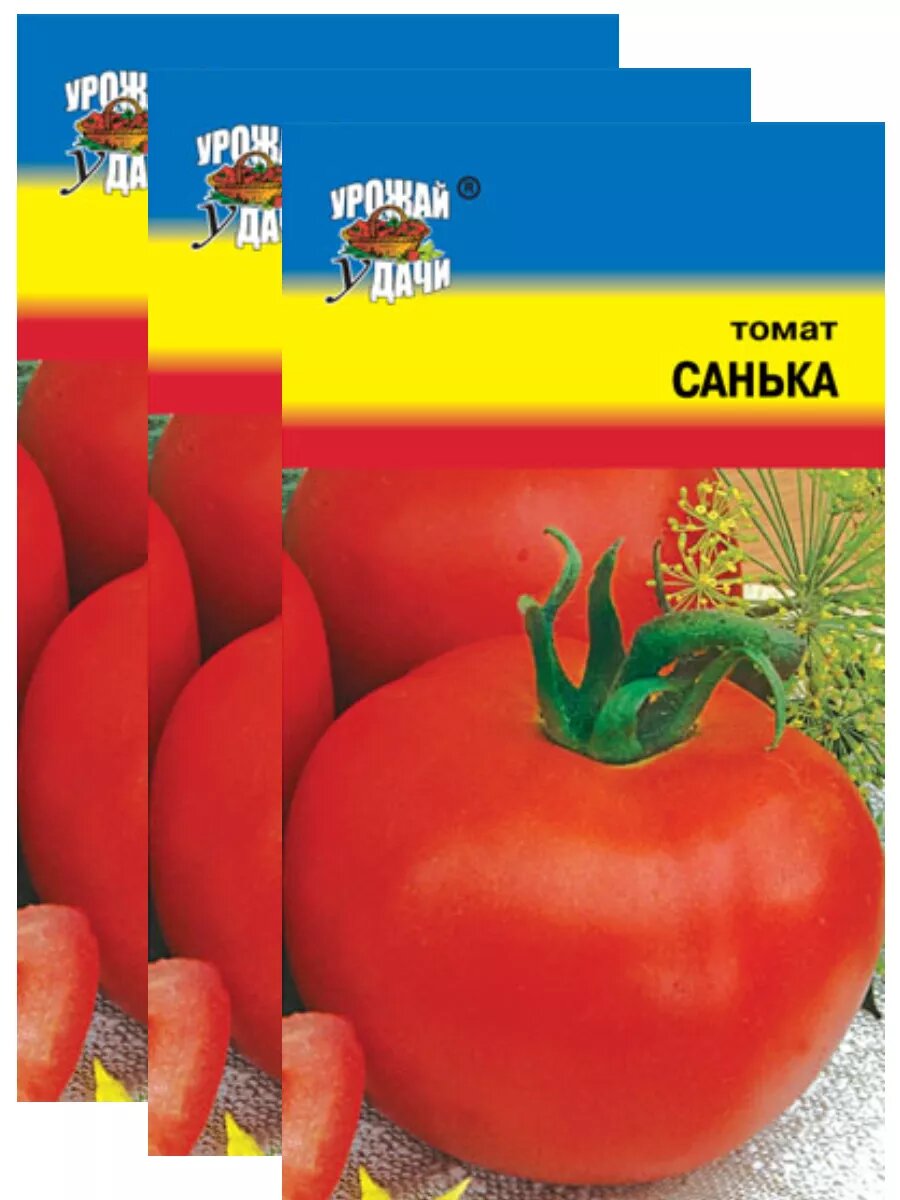 Семена томата "Санька", ультраранние, самоопыляемые, красные, 3 пакета — фото 1