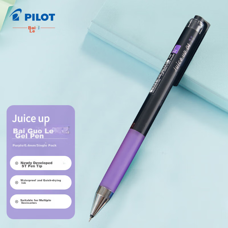 PILOT Juice Up New Fruit Juice Pen, Retractable Gel Pen, for Students' Journaling, Colorful Ink, 0.4mm, Single Pen, Purple, LJP-20S4