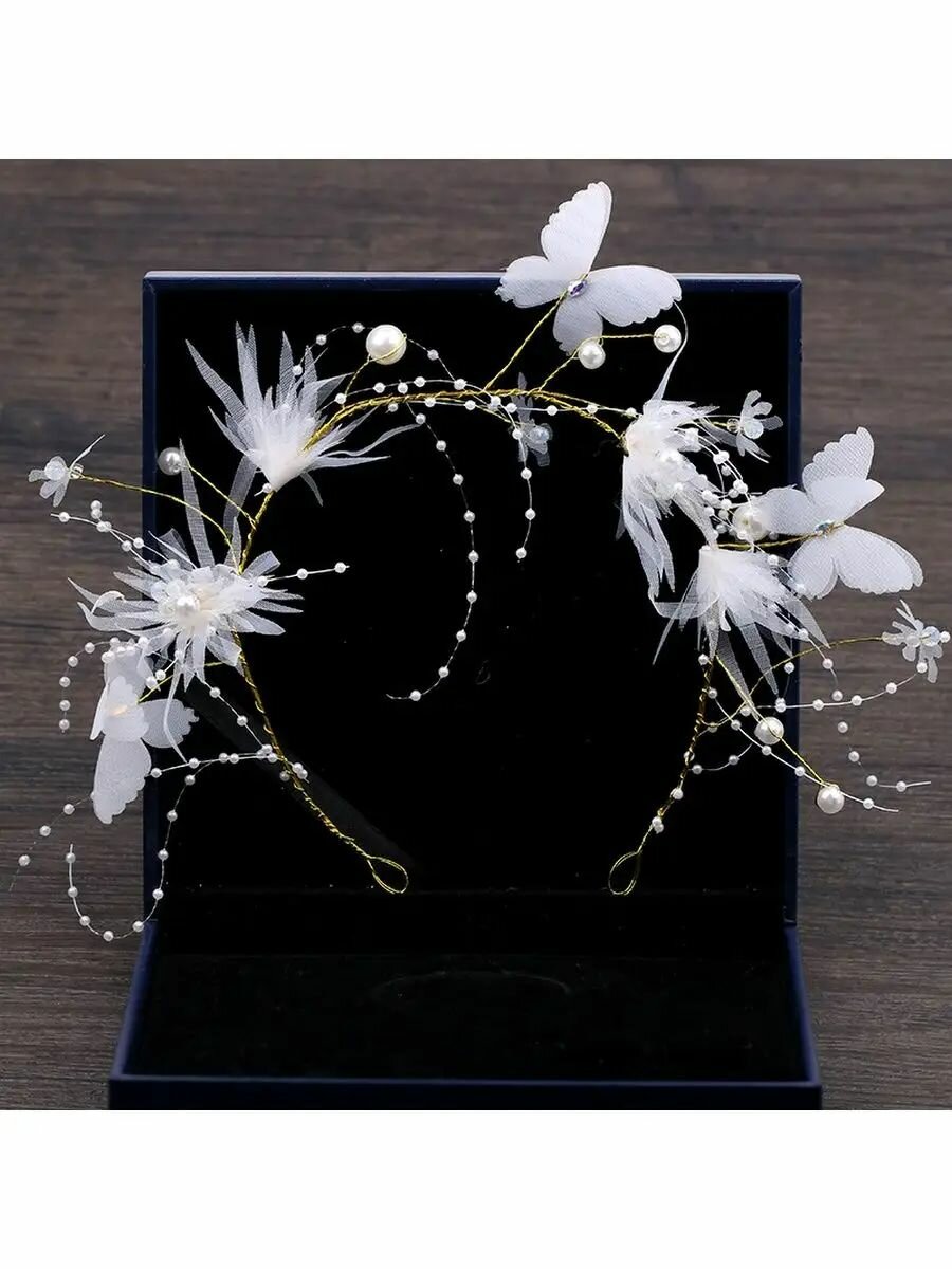 Диадема свадебная Lumina, воздушная, для невесты, белый цвет, 19 г