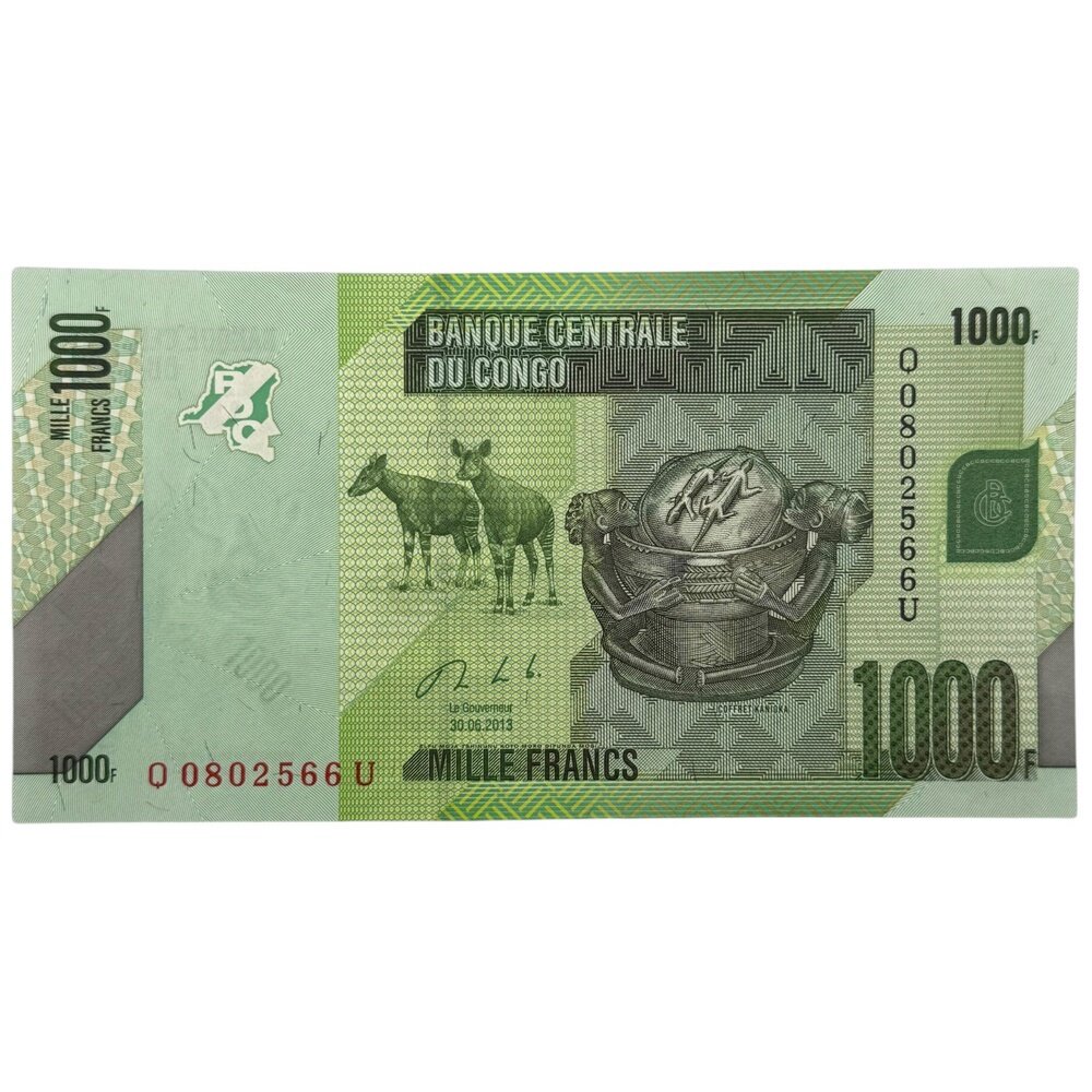 ДР Конго 1000 франков 2013 г. (Серия Q U)