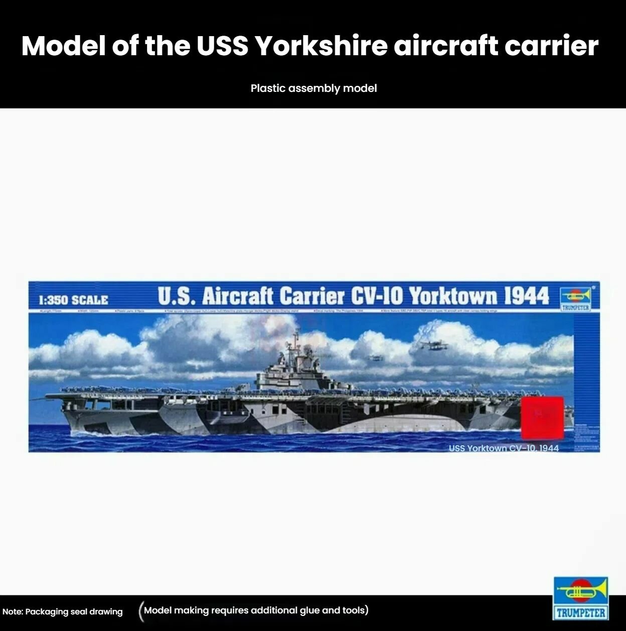 TRUMPETER 05603 1/350 Авианосцы США CV-10 Yorktown 1944 Модель военного корабля