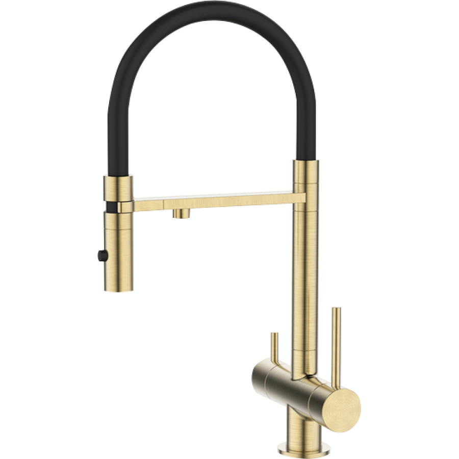 Смеситель для кухни IDDIS Ace ACEMGFFi05 матовое золото, с гибким изливом