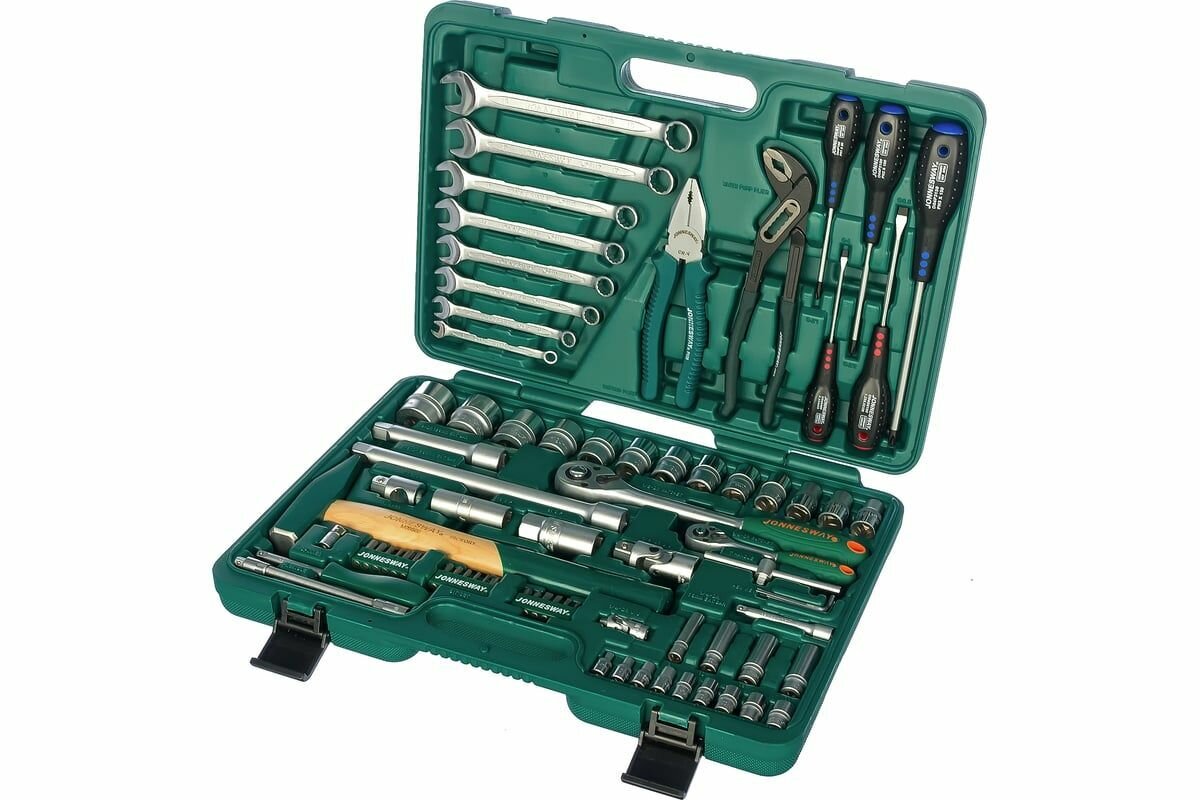 Набор инструментов для автомобиля в чемодане 1/4 1/2 77 предмета S04H52477S JONNESWAY