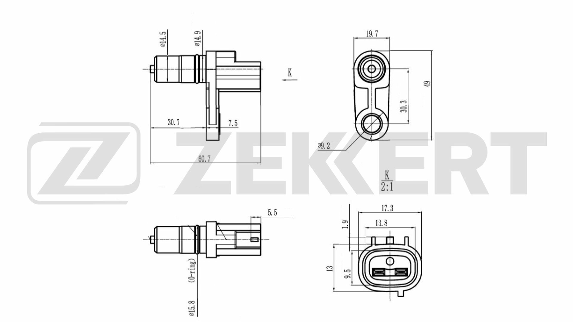 Датчик скорости Toyota Camry V20-V40 96- Rav 4 A20A30 00- Lexus RX _U3_ MCU15 98- ES MCV_ VZV_ VCV10 VZV21 91-