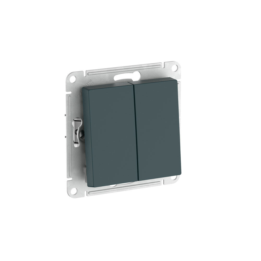 Systeme Electric AtlasDesign Изумруд Выключатель 2-клавишный, сх.5, 10АХ, механизм, быстрозажимные клеммы, ATN000851S